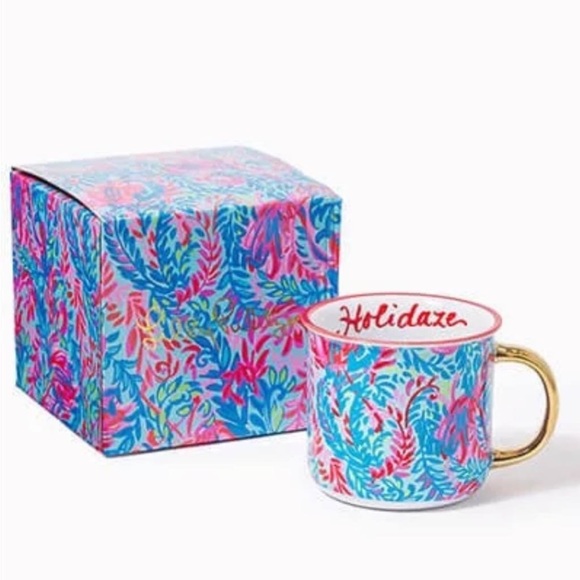Lilly Pulitzer | Kitchen | Nwt Lilly Pulitzer Mug Surf Blue Flim Flam ...
